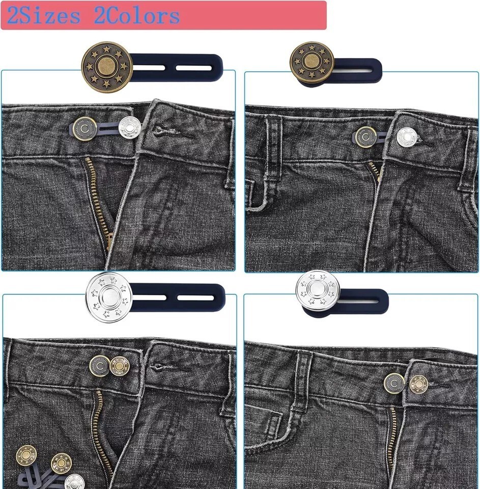 8 PCS Button Extenders for Jeans, Pants Button Extender, Waist ...