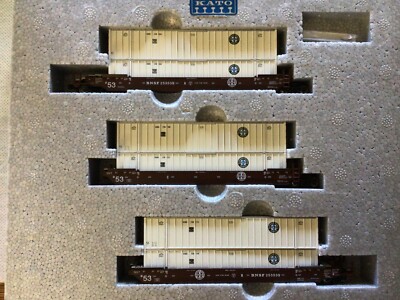 KATO N Scale BNSF Gunderson Maxi-4 Double Stack Container Car Set # 106 ...