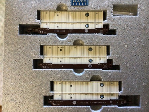 KATO N Scale BNSF Gunderson Maxi-4 Double Stack Container Car Set # 106 ...