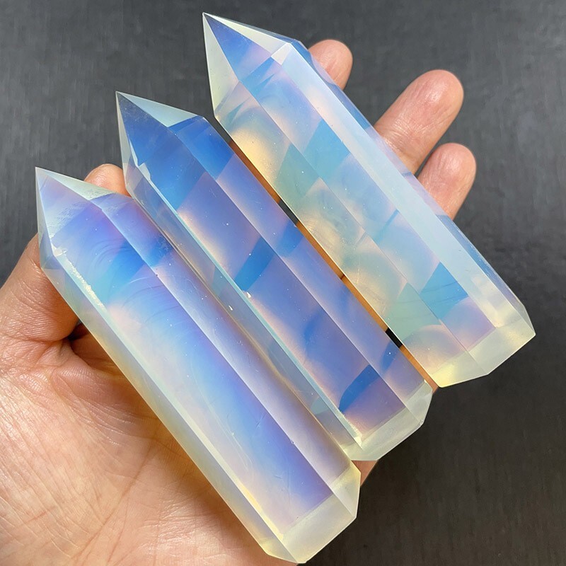 Natural Opal Healing Crystal Tower Point Wands Obelisk Chakra Home ...