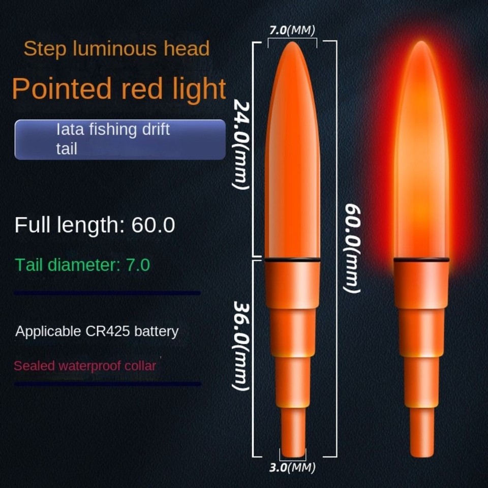 1pc Super Bright Fishing Float Light Night Fishing Float Top Cr425 ...