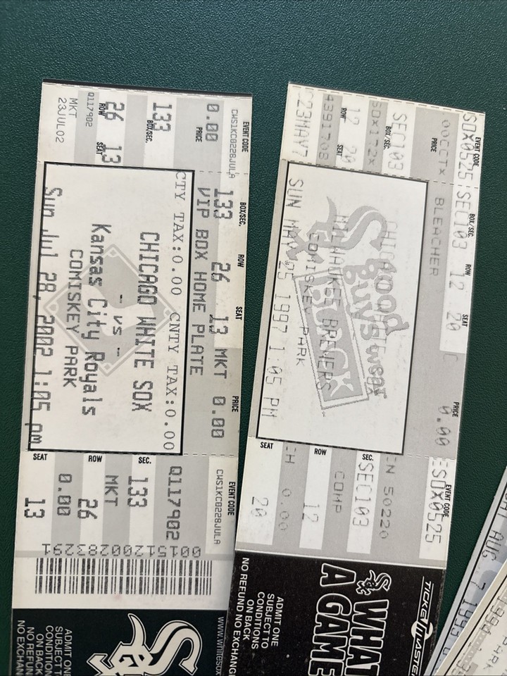 FRANK THOMAS HR's WHITE SOX ticket stub lot ALBERT BELLE HR BARTOLO ...