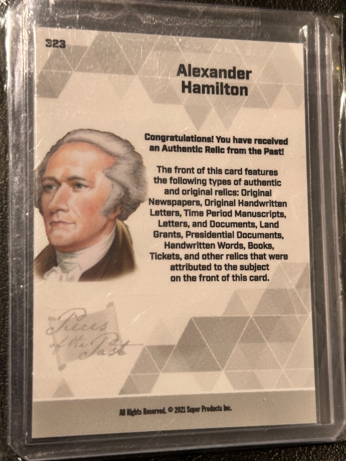 JUMBO Alexander HAMILTON - Founding Fathers - RARE Handwritten XL Relic ...