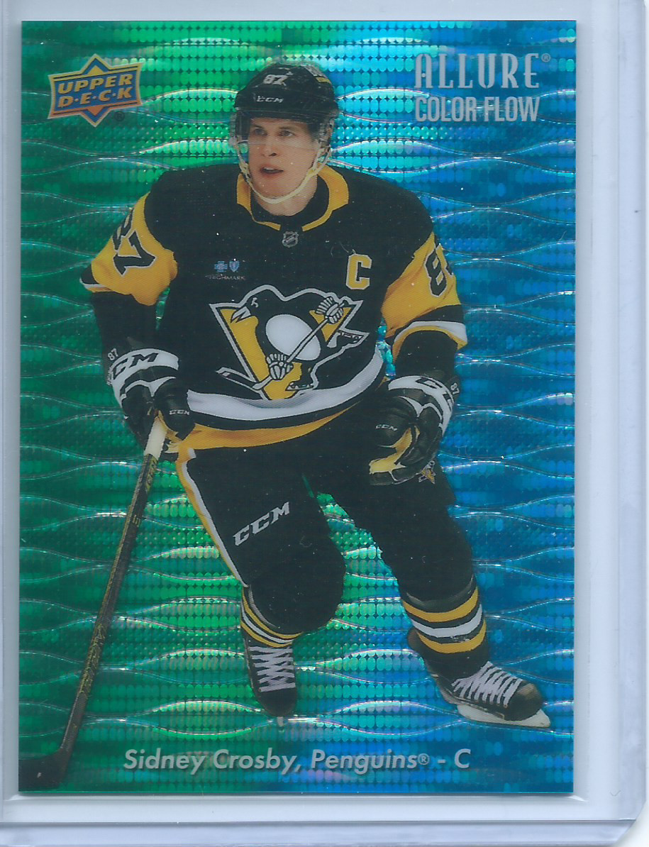 Sidney Crosby 2023 Upper Deck Allure #CF-18 Color Flow - Blue Green ...