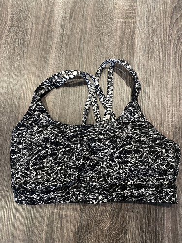 Lululemon Black and White Patterned Sports Bra | eBay