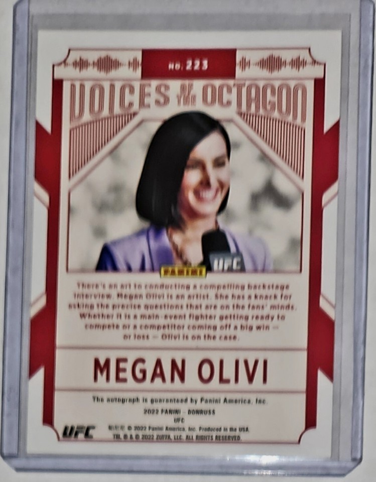 2022 Panini Donruss UFC Megan Olivi Voices Of The Octagon Laser Holo ...