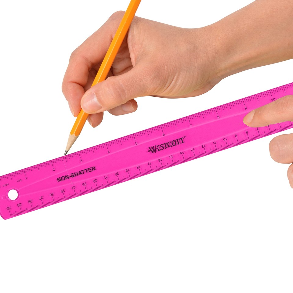 Westcott Shatterproof Ruler Assorted Translucent Colors 12" | eBay