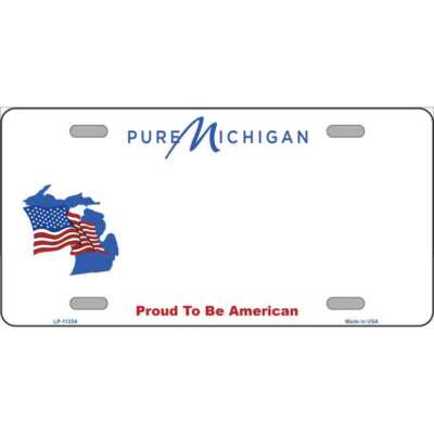 Pure Michigan Proud To Be American License Plate Tag Novelty Metal LP ...