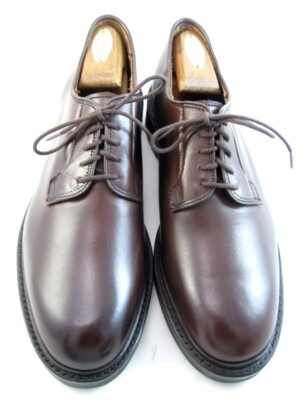 NEW Allen Edmonds "DRAKE" Derby Plain-Toe 10 (L) & 10.5 (R) D Mahogany ...