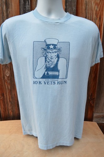 Vtg Uncle Sam 10K Vets Run 2nd Annual Juneau Alaska Running TShirt 50/ ...