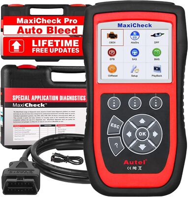 Autel MaxiCheck Pro OBD2 Auto Diagnostic ABS Brake SRS Bleeding DPF ...