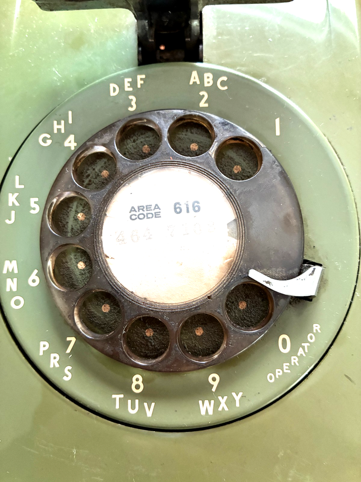 Vintage Western Electric Bell System Green Rotary Wall Mount Telephone ...