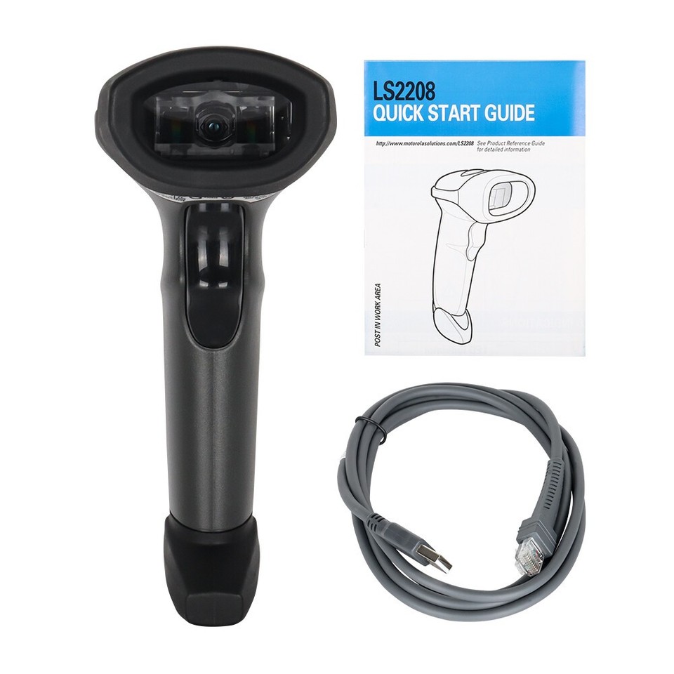 Symbol LI2208-SR00107ZZWW 1D Barcode Scanner Imager With USB Cable US ...