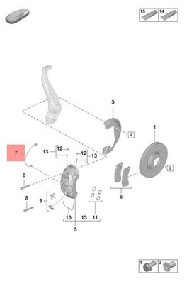 Genuine PORSCHE Taycan Y1A Sender Wire Pad Wear Indicator 971907253 | eBay