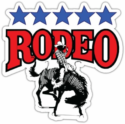 Rodeo Car Bumper Window Tool Box Sticker Decal 4.5"X4.5" | eBay