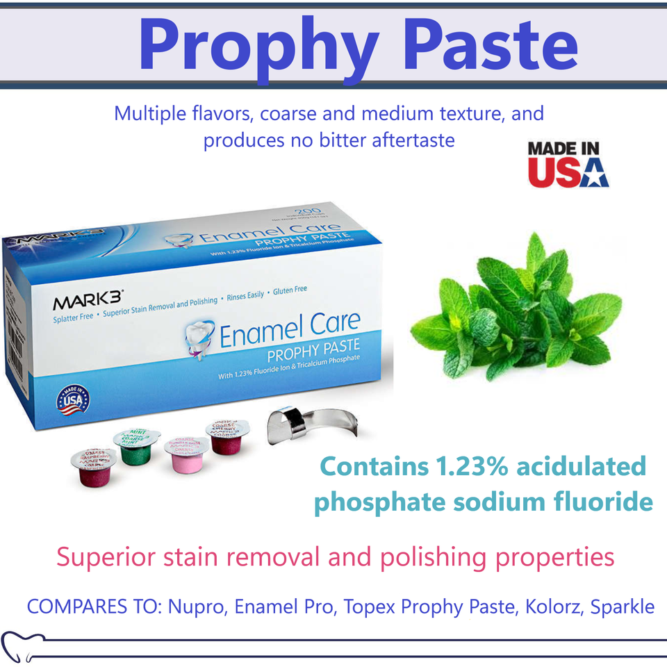 Dental Prophy Paste Prophylaxis Non Splatter Mark3 All types & Flavors ...