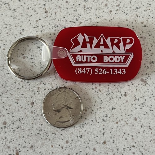 Sharp Towing Auto Body Island Lake Illinois Red Keychain Key Ring ...