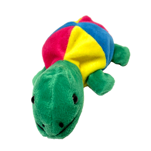 Vintage Dan Dee Plush Multicolor Color Block Rainbow Turtle Stuffed ...