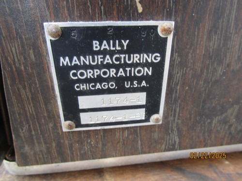 Vintage Bally Slot Machine Parts & Repair Model 1174-1 | eBay