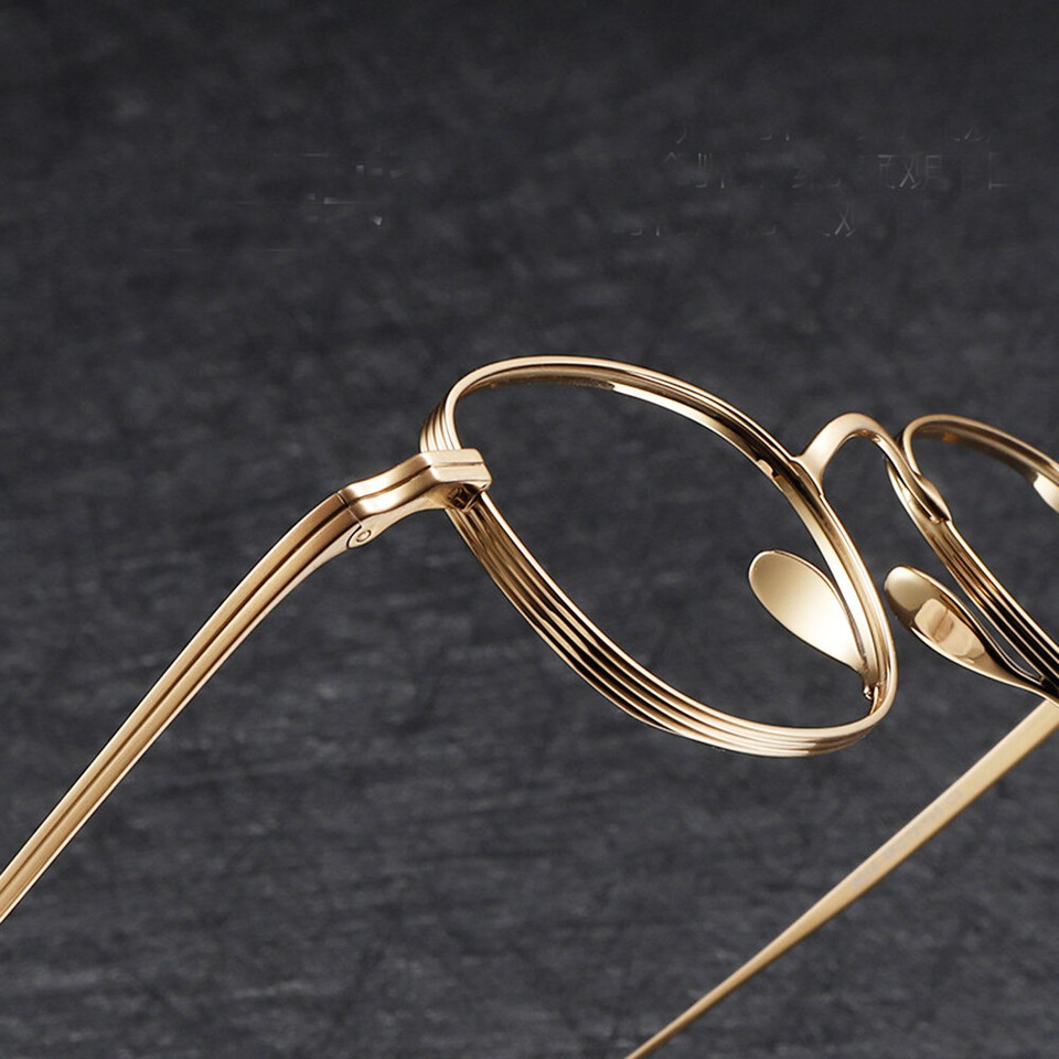 Retro Round Eyeglasses Frame Vintage Metal Ultra Light Spectacles Men Women | eBay