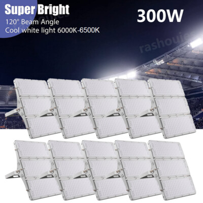 10x 300W LED Flood Light Spotlight Outdoor Module Garden Yard Security ...