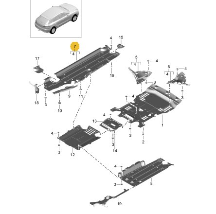 PORSCHE MACAN 95B Center Bottom Protection 95B825205B NEW GENUINE | eBay