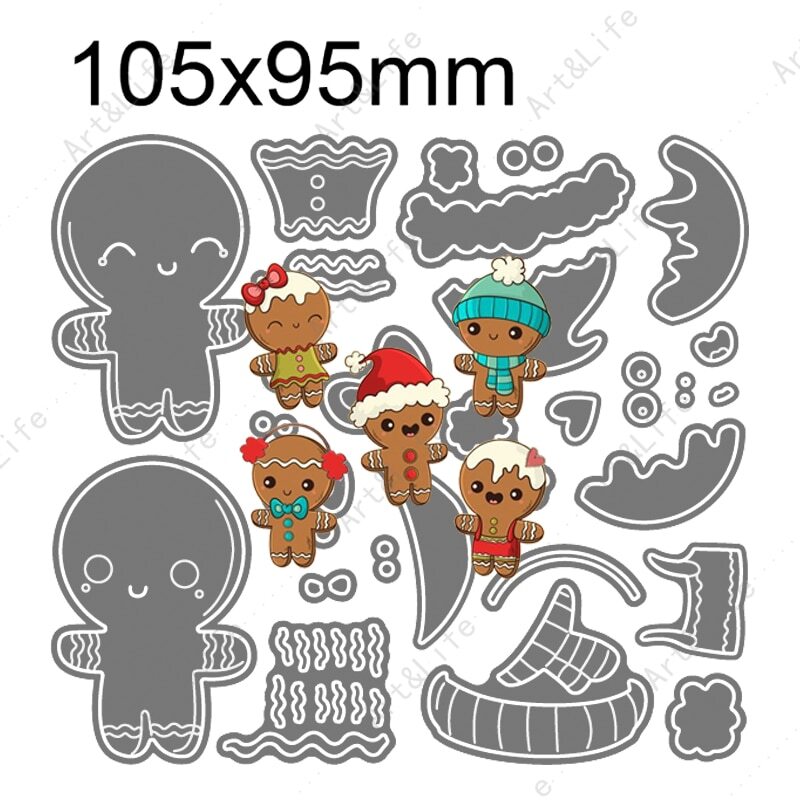 Gingerbread Man Kids Metal Cutting Dies Scrapbooking Card Making Craft ...