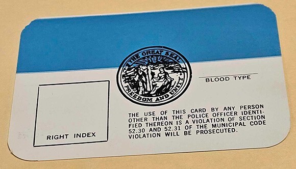Los Angeles Police Original TV / Movie Prop Card - 1970s 1980s | eBay