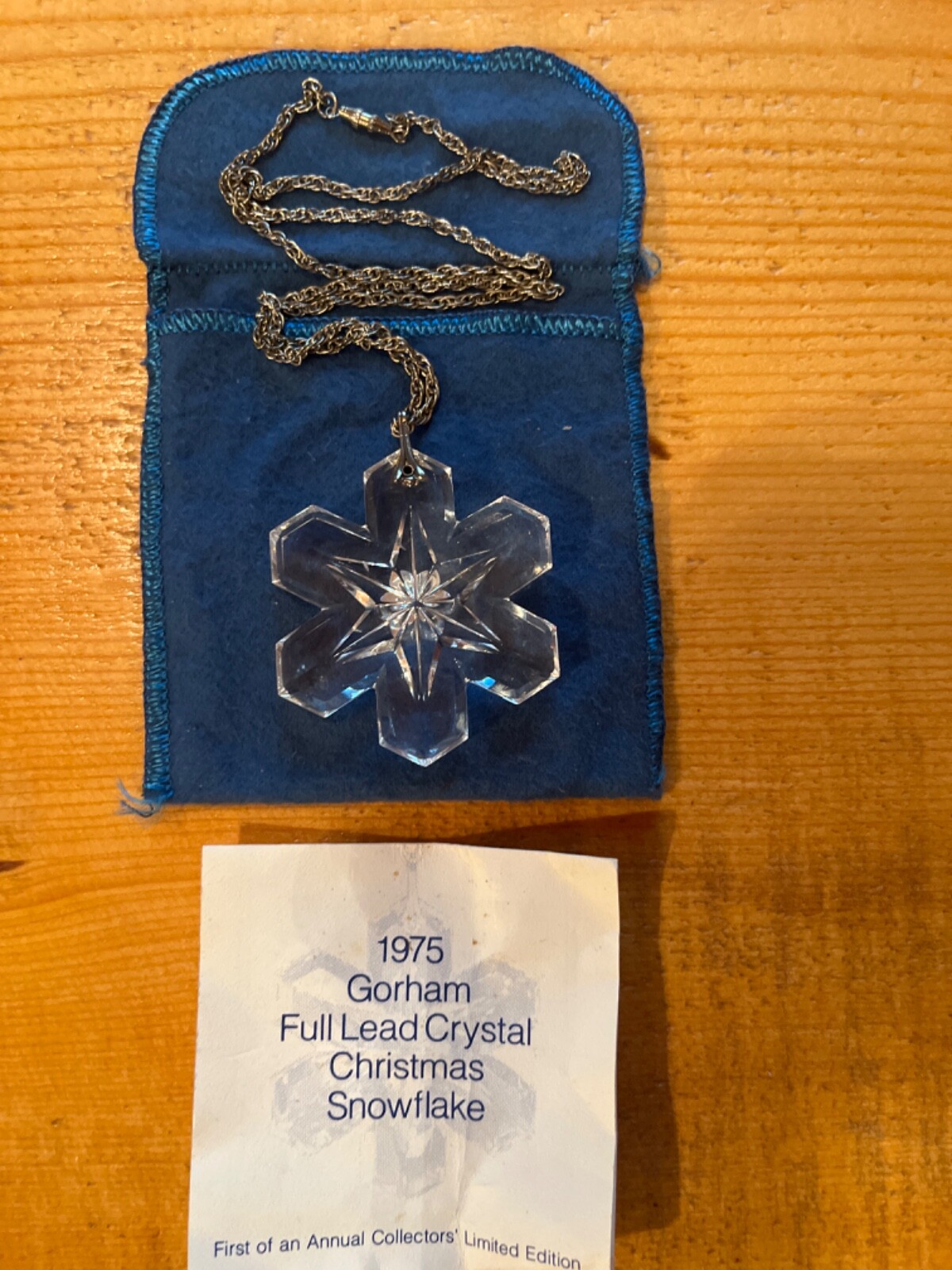 rare van cott gorham crystal pendant 1975 snowflake 1… - Gem
