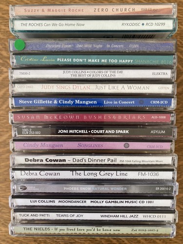 16 CD lot Judy Collins Christine Lavin Debra Cowan Roches Joni Mitchell ...