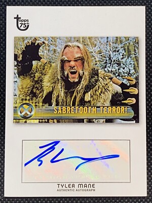 2013 Topps 75Th Anniversary Tyler Mane Autograph Sabertooth Terror in X ...