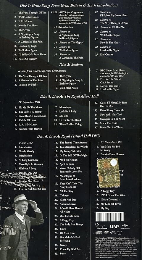 FRANK SINATRA LONDON BOX SET 3 CD, 1 DVD | eBay UK