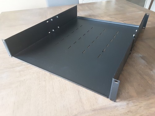 Heavy Duty 19" Fixed Rack Shelf 2U Extra-Deep Front+Rear Mount ...