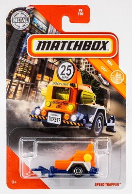 2020 Matchbox #98 Speed Trapper™ ORANGE | WHITE | BLUE | CONSTRUCTION ...