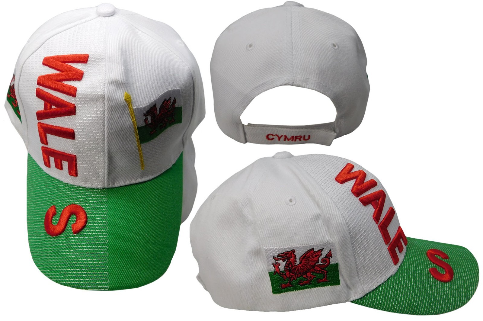 Wales UK United Kingdom Dragon Cymru Country Hat Cap 3D embroidered | eBay