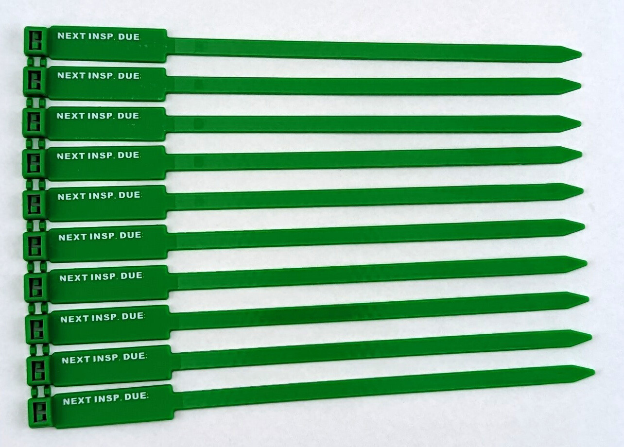 Green 175mm NEXT INSP DUE Inspection Tag Rigging Lifting Safety Tags | eBay