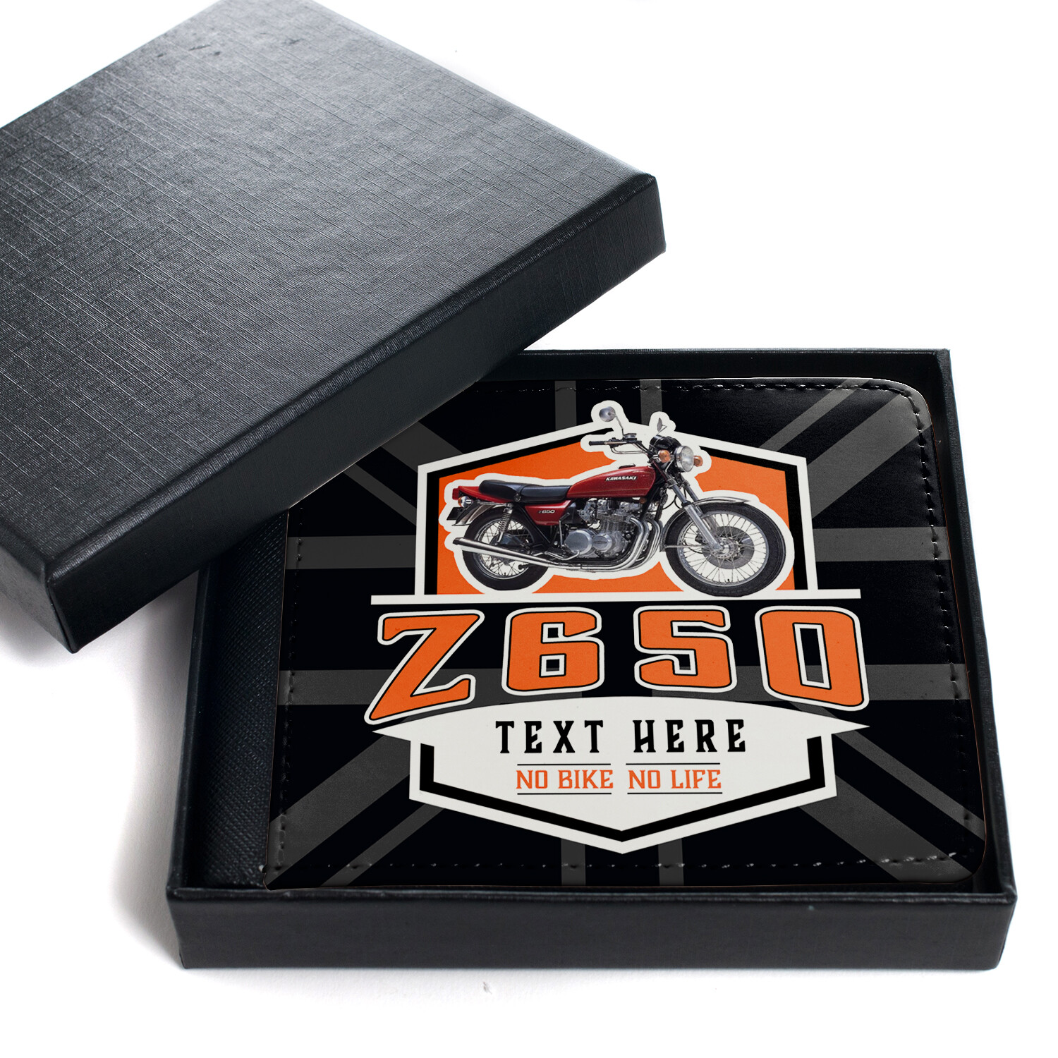 Personalised Kawasaki Z650 Wallet Motorcycle Bi Fold Coin Card Mens ...