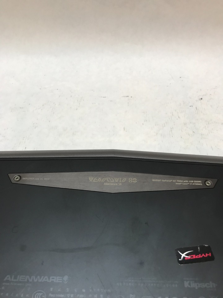 Dell Alienware 14 Laptop 14" Intel Core i7-4700MQ 8GB RAM NVIDIA GT ...