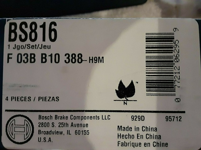 Parking Brake Shoe-Eng Code: 112.941 Rear Bosch BS816 for sale online ...