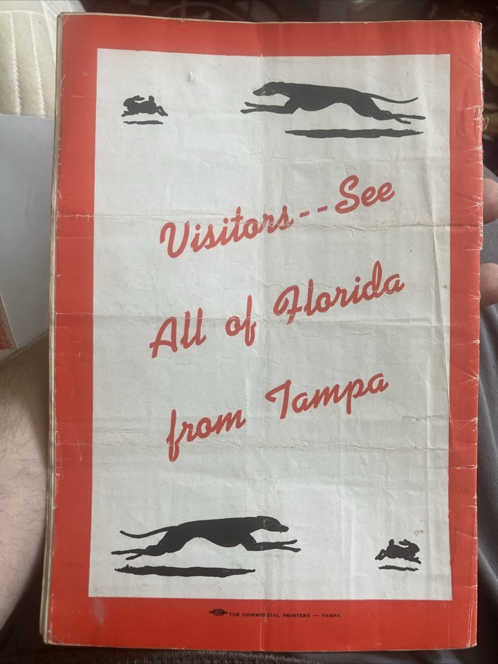 Greyhound Racing 1954 vintage program Tampa Greyhound Track ...