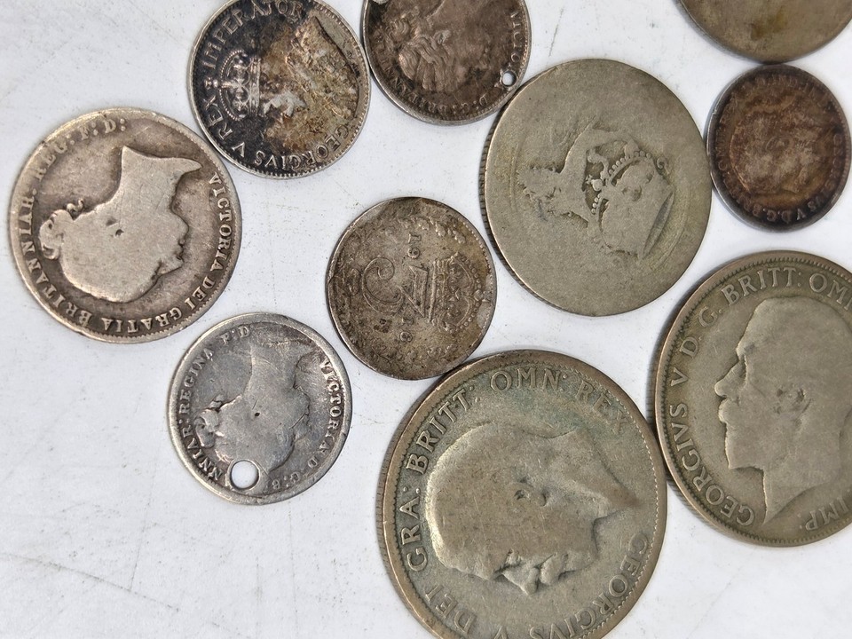 Vintage British One Penny Coins 3P Coins Victoria George V T2328 D101 ...