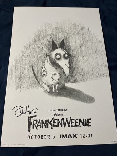 Don Hahn *SIGNED* Frankenweenie Movie Lithograph - Tim Burton - Disney ...