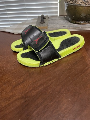 Vtg Nike Jordan hydro Retro Slides 312527-703 Sz 13 Neon Green | eBay
