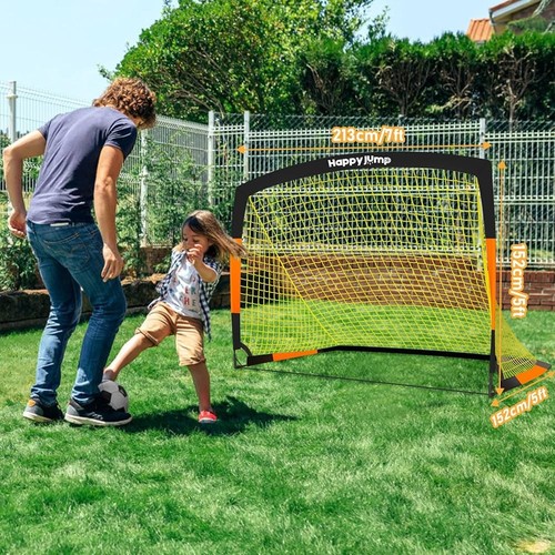 Happy Jump Pop-Up Football Goal, 7ft x 5ft, Portable, Outdoor | eBay UK