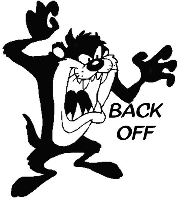 back off monster vinyl graphic decal car sticker rear window side ...