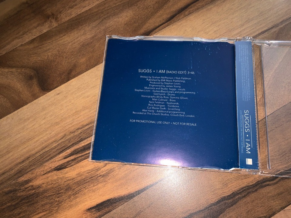SUGGS I Am 1998 EUROPEAN promo collectors CD single + GERMAN promo info ...