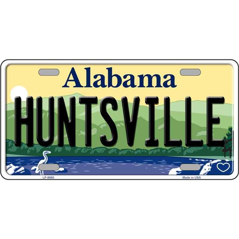 Huntsville Alabama License Plate Metal Tin Sign Picture Plaque Art Wall ...