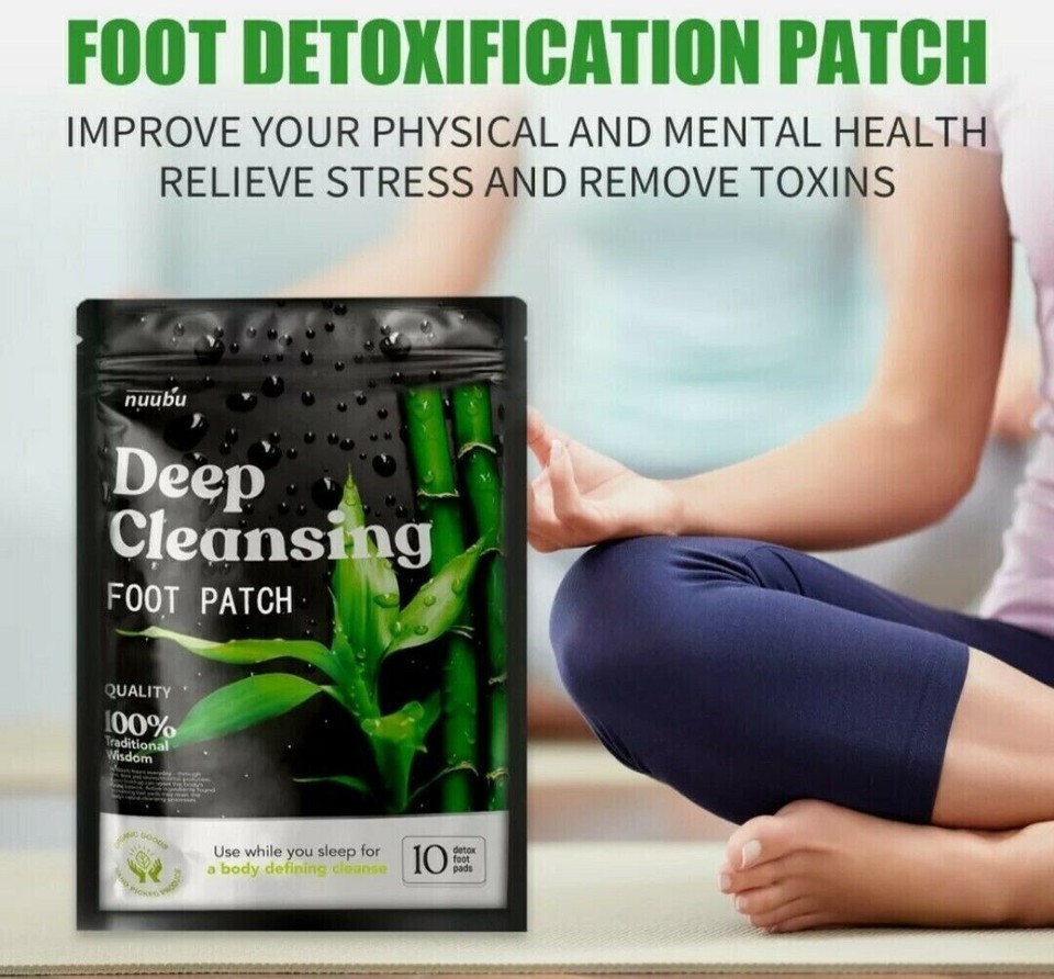 10 Pieces Detox Foot Patches Pads Natural Plant Toxin Removal Sticky ...