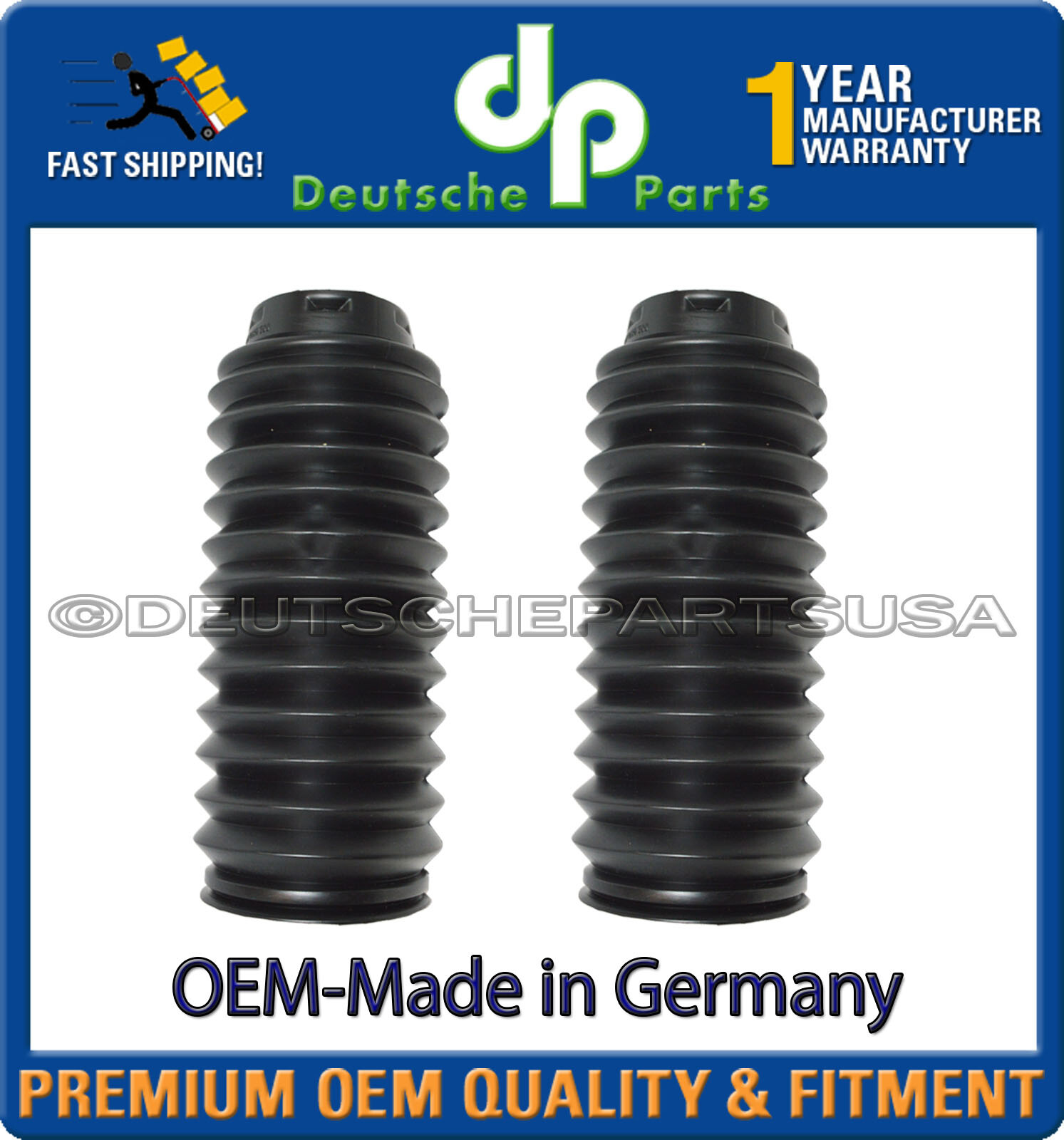 FRONT Shock Strut Boots for BMW E53 X5 E65 745i L+R Made in Germany ...