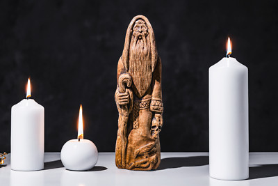 Chernobog Statue Slavic God Statue Pagan Statue Wood Sculpture Slavic ...